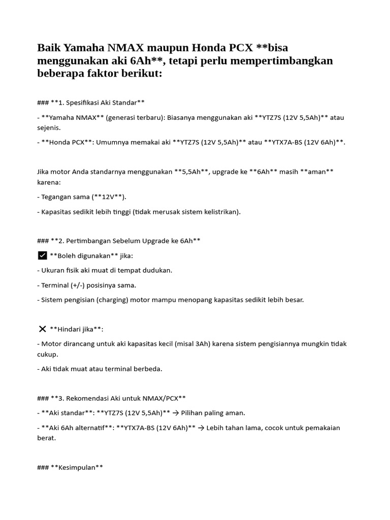 3 Menggunakan Aki | PDF