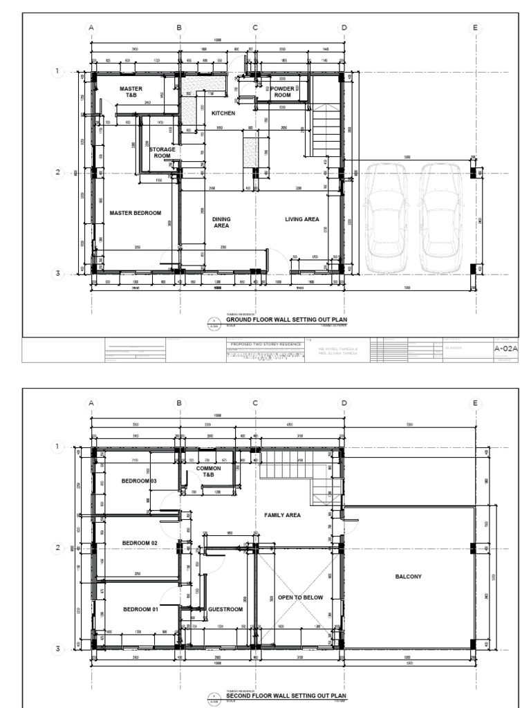 2025 06 14 Tamesa Residence Wall Setting Out Plan | PDF | Buildings And ...
