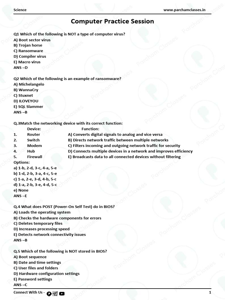 Computer Practice Session 6 PDF | PDF | Computer Network | Internet Protocols