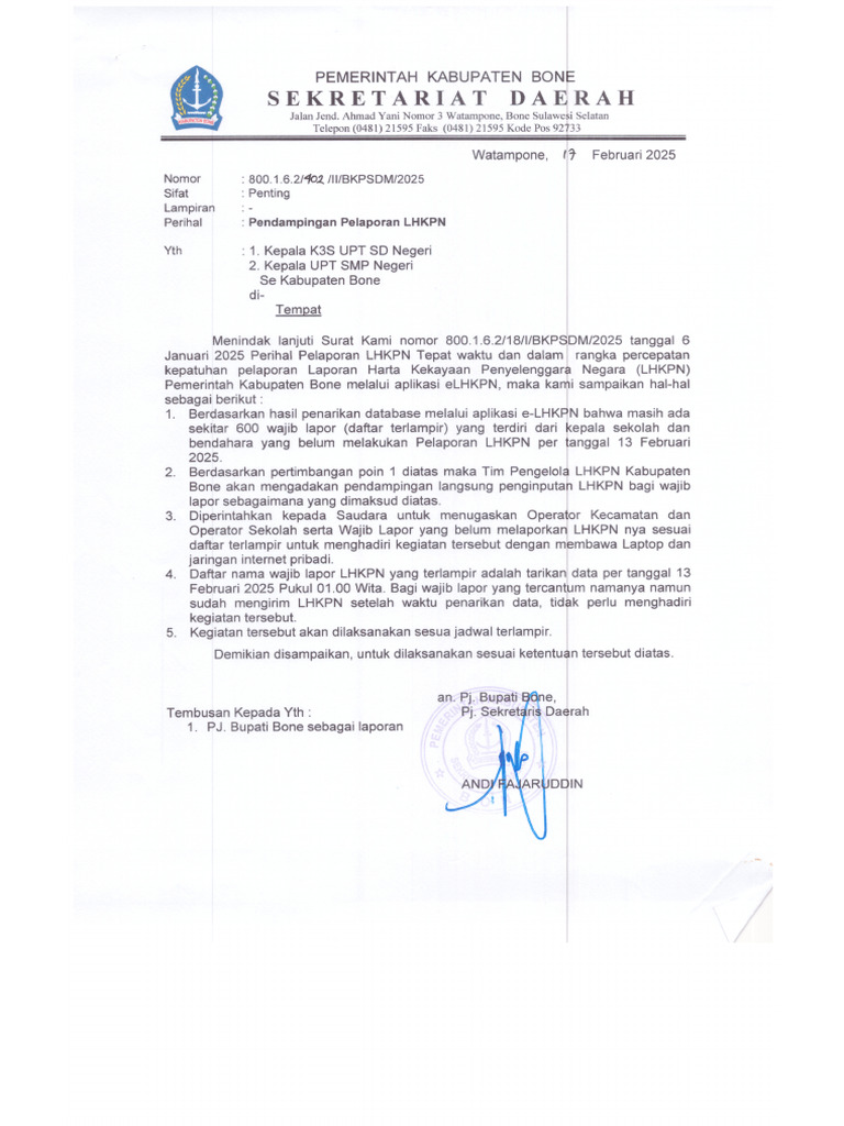 Pendampingan Pelaporan LHKPN | PDF