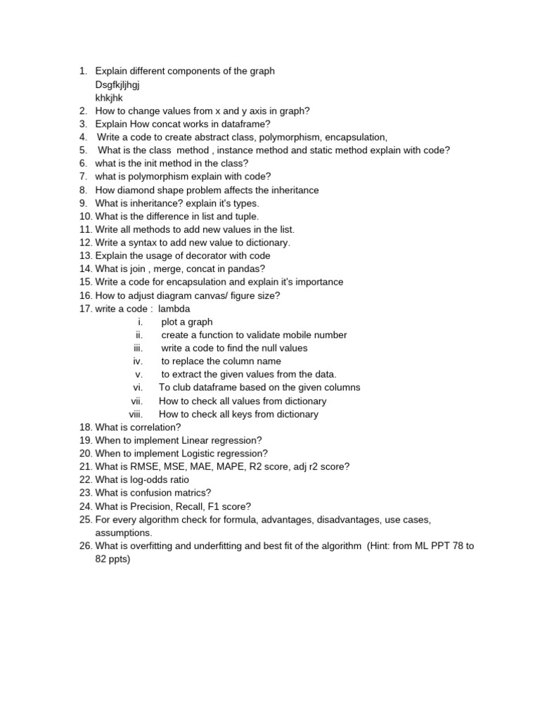 FAQ Python ML | PDF