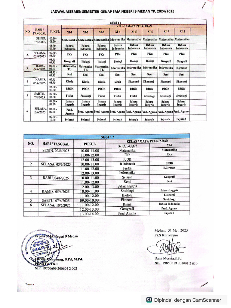 Jadwal SAS 25 | PDF
