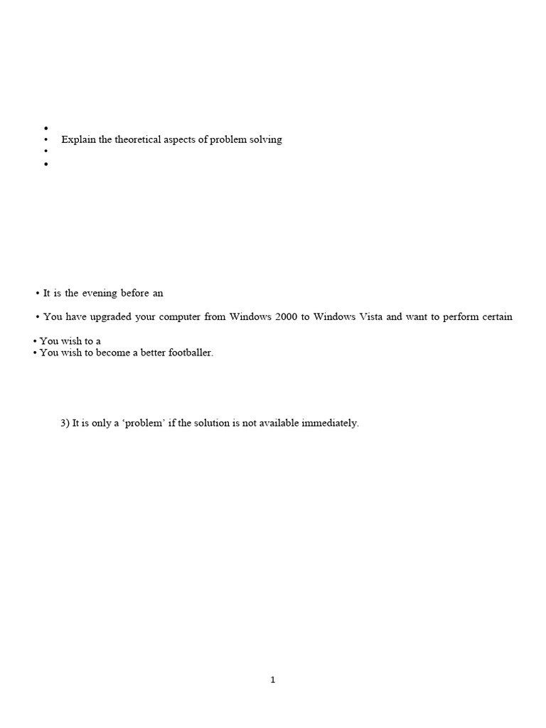 Lecture 01 Cognitive Psychology - Problem Solving | PDF | Insight ...