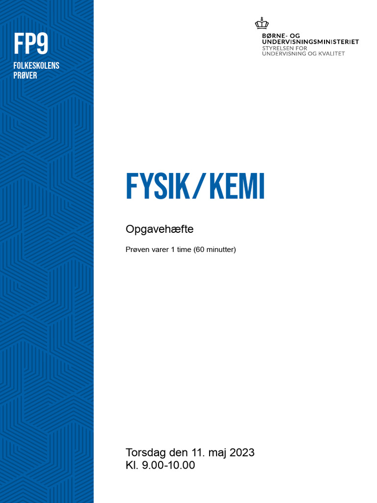Fysik Kemi Fp9 Maj 2023 | PDF