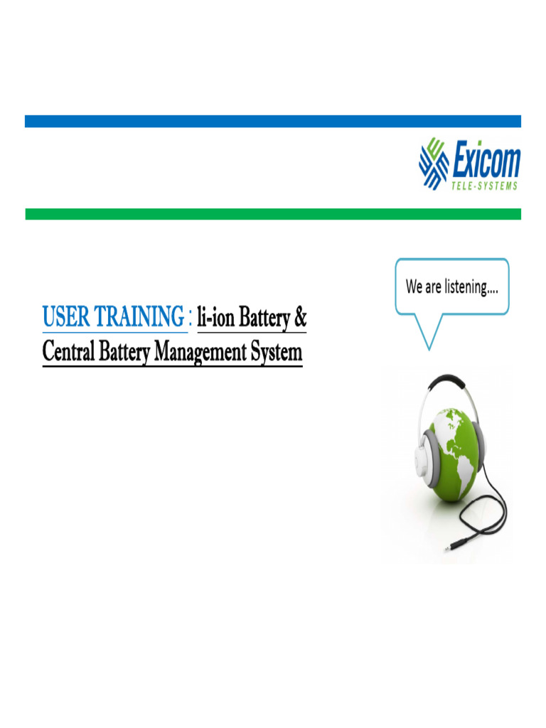Exicom 48V Lithium Battery Overview | PDF | Lithium Ion Battery ...