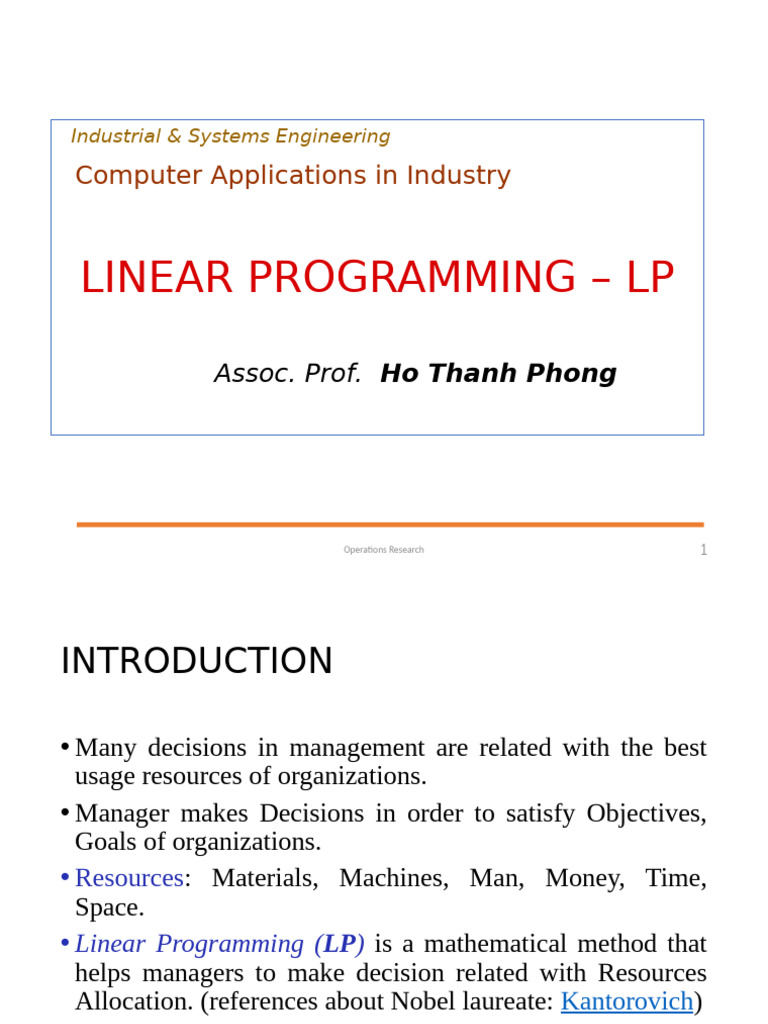 Chapter 4 - Optimization - Linear Programming | PDF | Linear Programming | Mathematics Of Computing