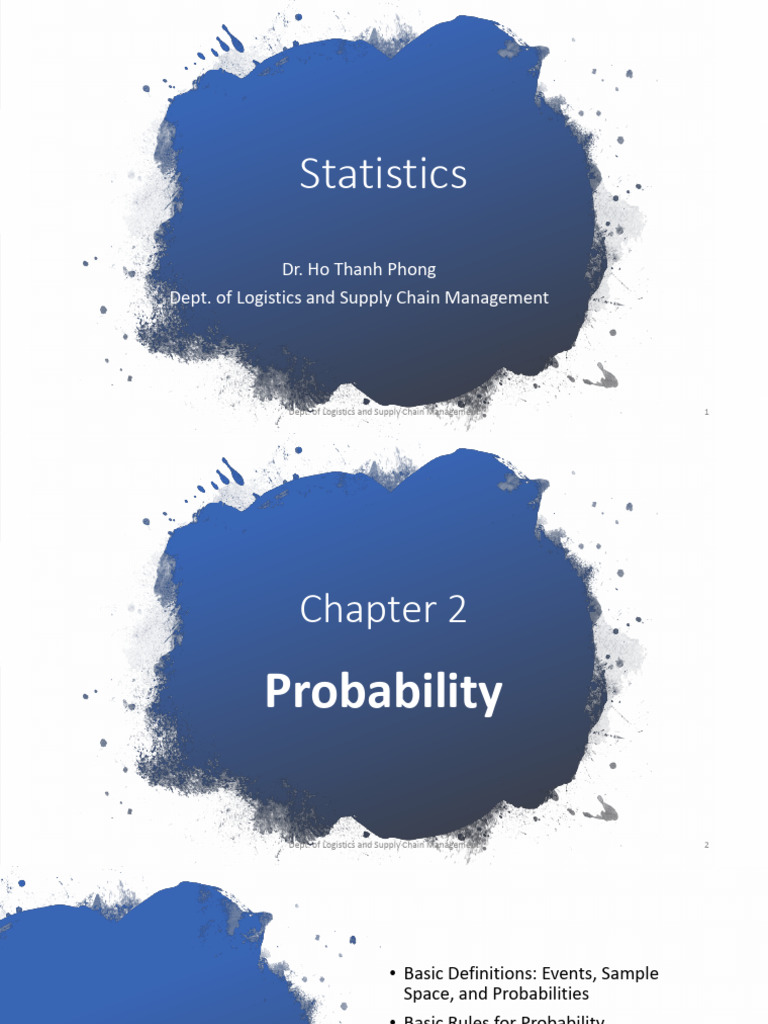 Chapter 3 - Basic Statistics - Probability | PDF | Probability | Probability And Statistics