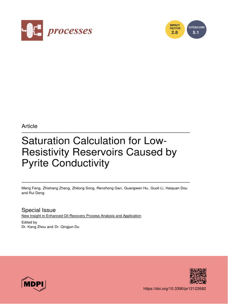 Saturation Calculation For Low-Resistivity Reservoirs Caused by Pyrite ...