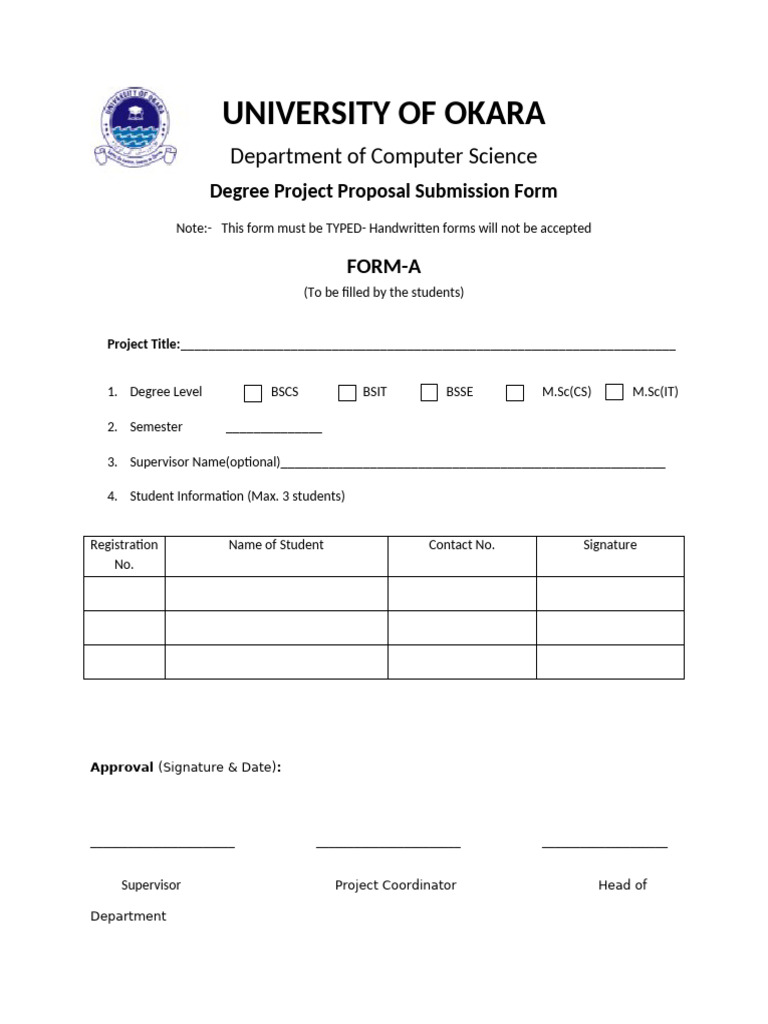 Proposal Submission Form | PDF