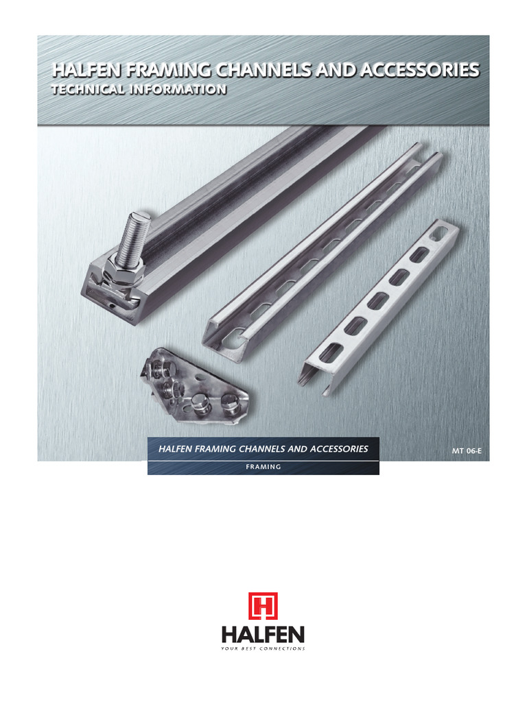 Halfen Framing Channels and Accessories | PDF | Pipe (Fluid Conveyance ...