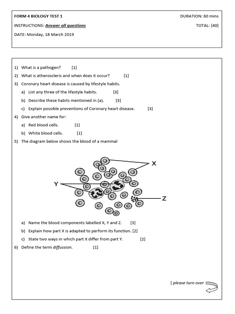 F4 Bio Test 1 | PDF