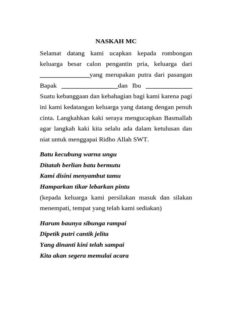 Naskah MC | PDF