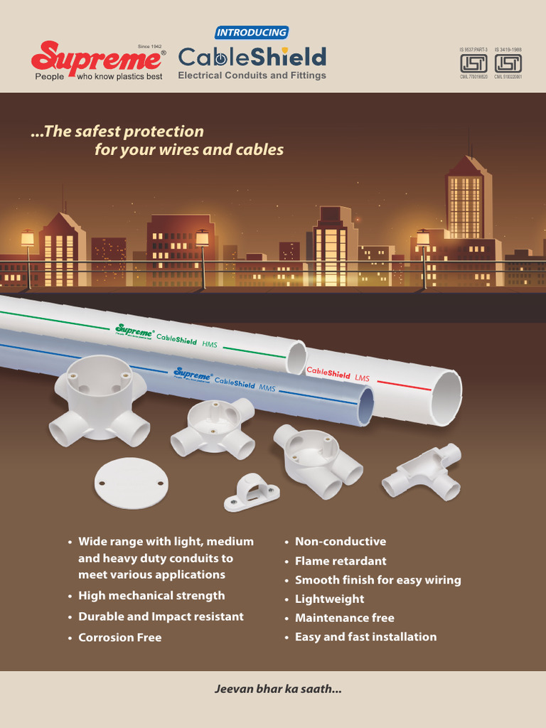 CableShield - Electric Conduit Catalogue | PDF | Pipe (Fluid Conveyance ...