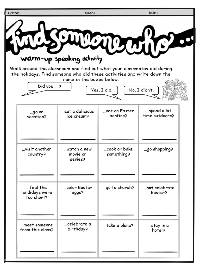 Find Someone Who-Easter | PDF