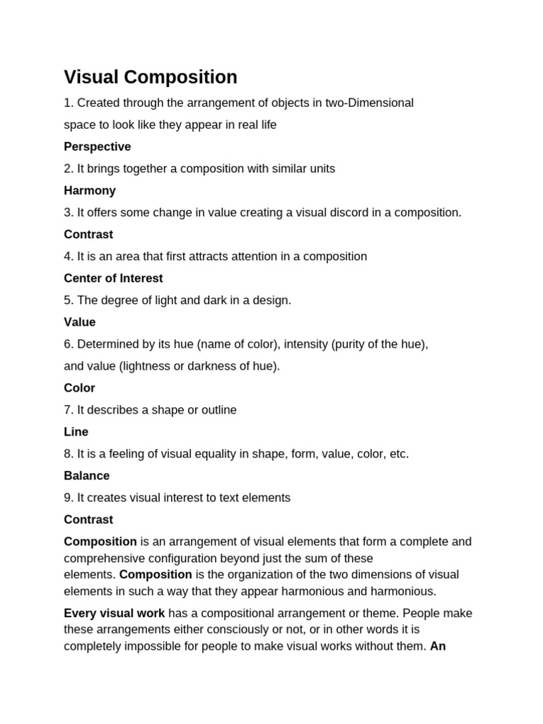 Visual Composition | PDF