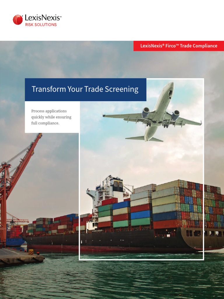 LexisNexis Firco Trade Compliance Solutions | PDF | Regulatory ...