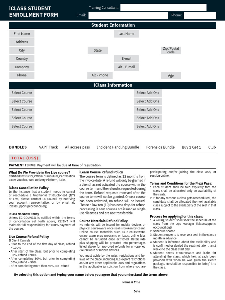 iClass Enrollment and Policies Guide | PDF