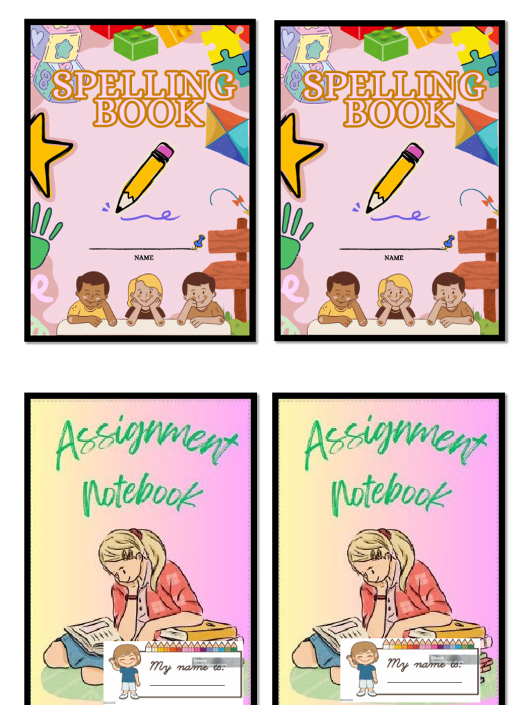 Assignment - Spelling Notebook Cover | PDF