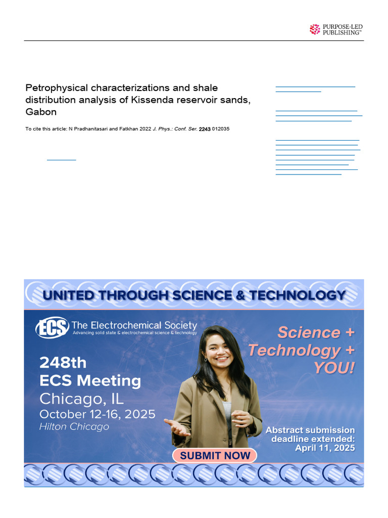 Petrophysical Characterizations and Shale Distribution Analysis of ...