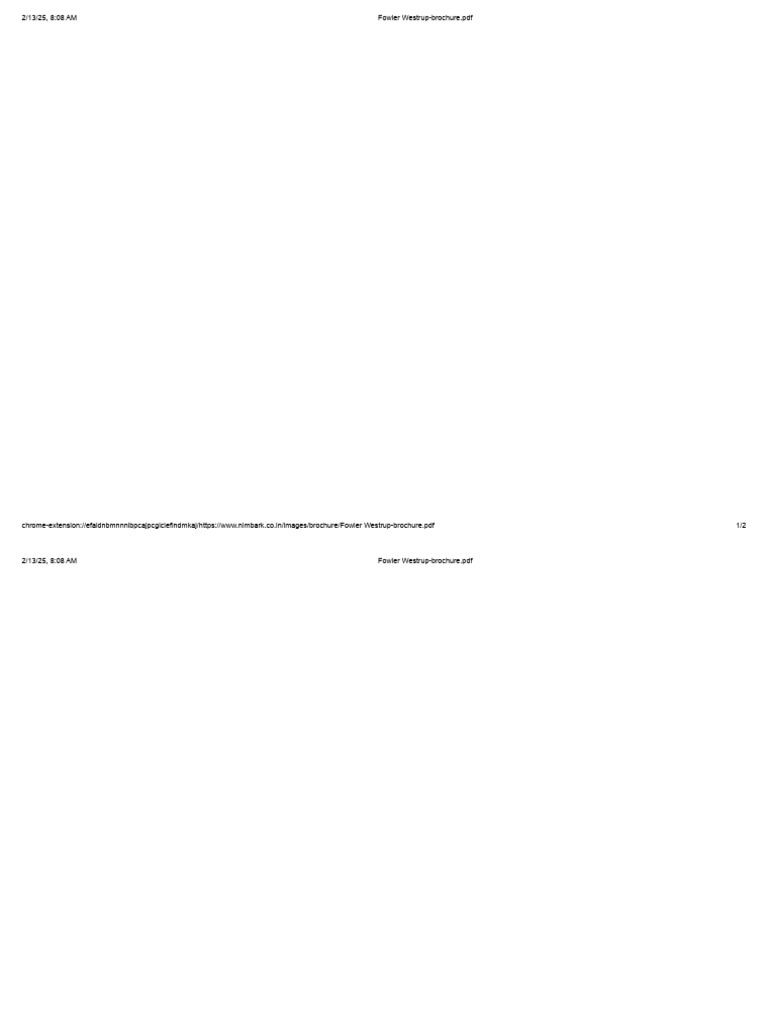 Fowler Westrup Product Brochure | PDF
