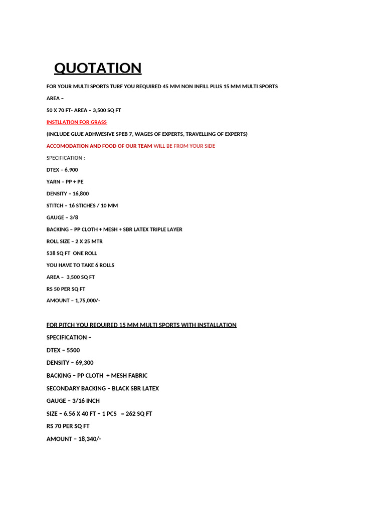 45 MM Silver Quotation | PDF