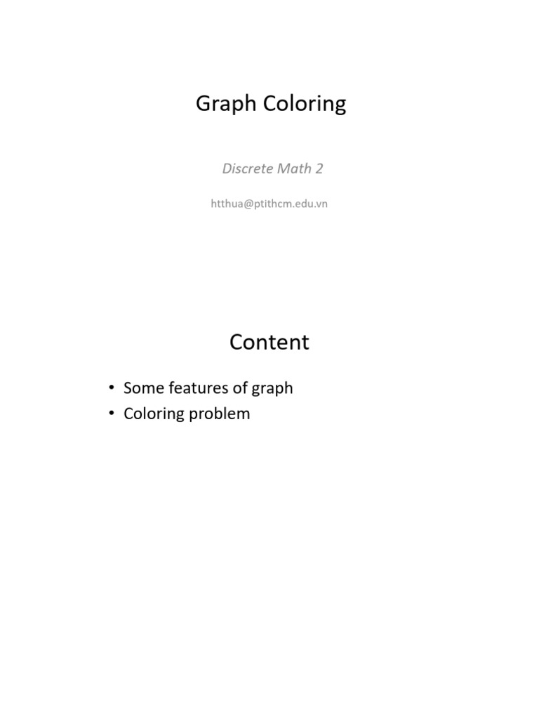 Graph Coloring and Stability in Graphs | PDF | Vertex (Graph Theory ...