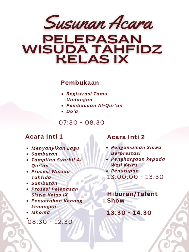 Merah Ilustrasi Pentas Seni Program | PDF