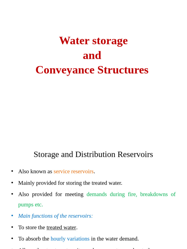 Water Storage and Conveyance Structures (Simple Introduction To Dams ...