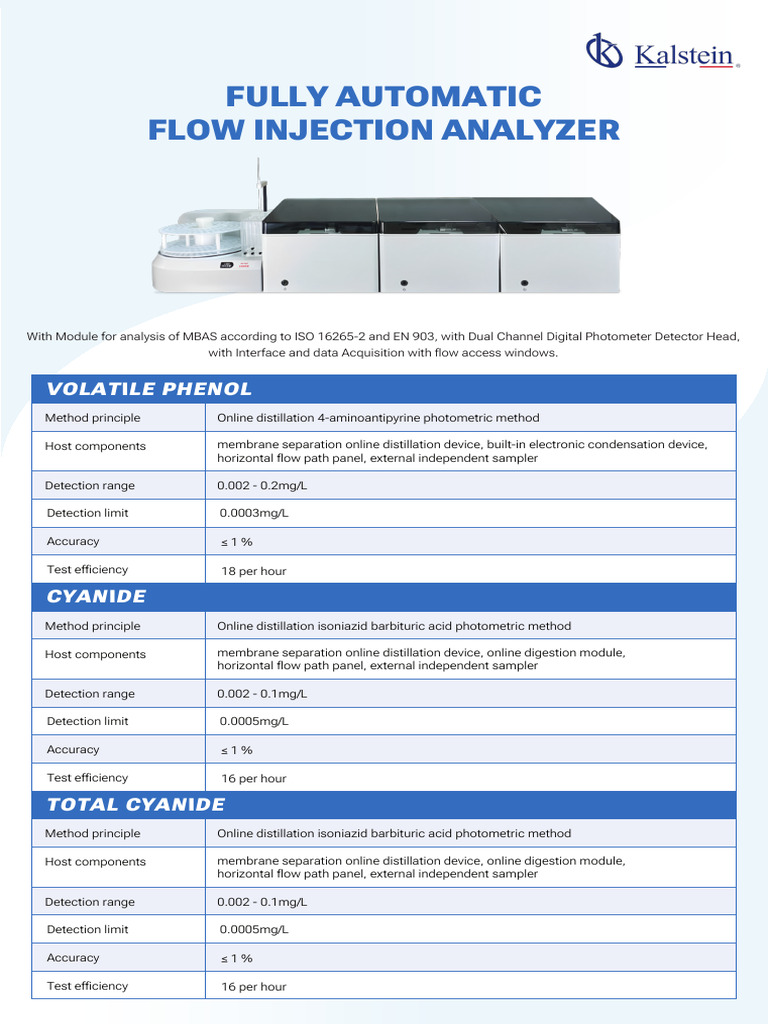 Fully Automatic Flow Injection Analyzer | PDF | Chemistry | Analytical ...