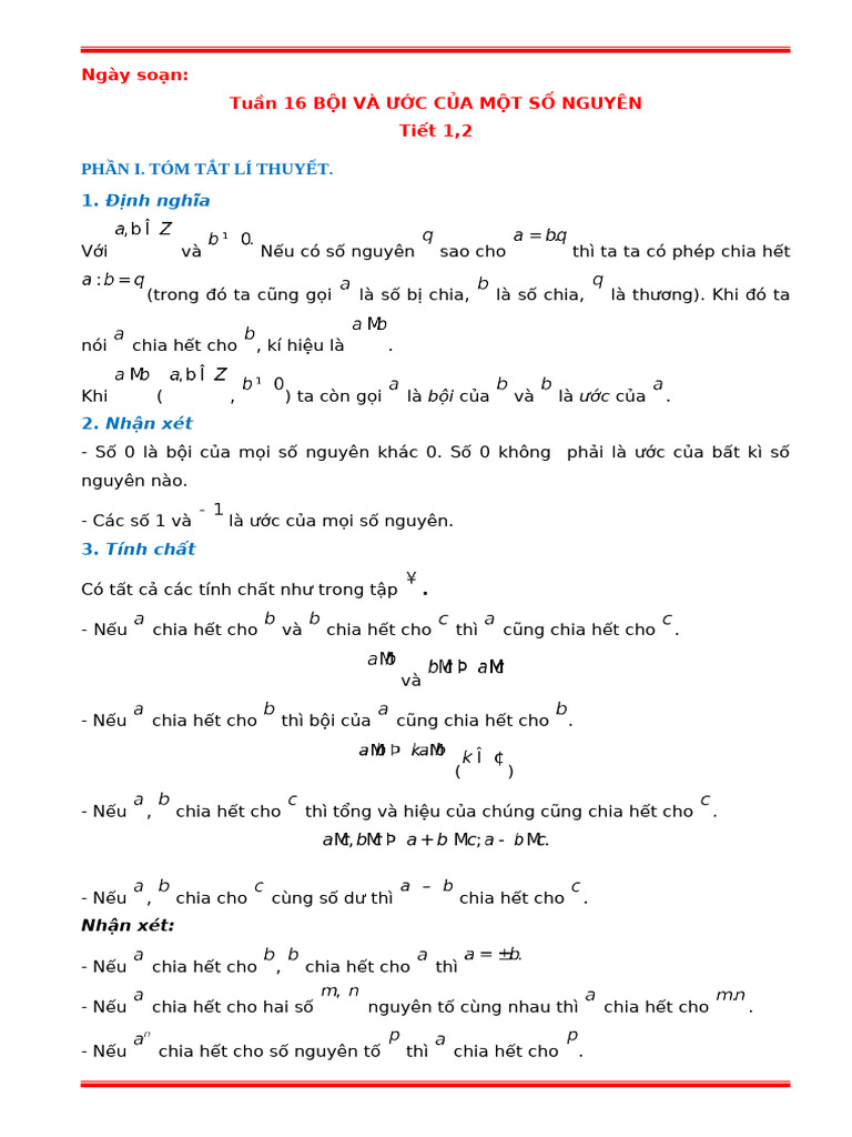 GA D y Thêm B Sung t16,18,18+1 Toán 6 | PDF