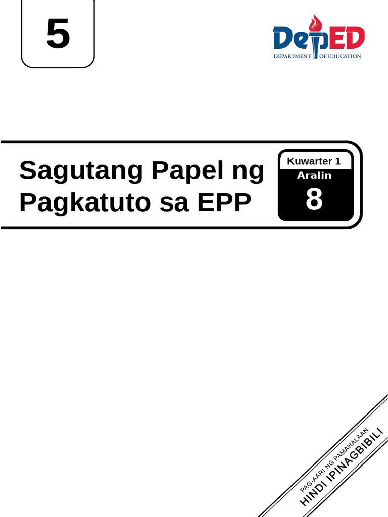 q1 Las Epp 5 Lesson 8 Week 8 | PDF