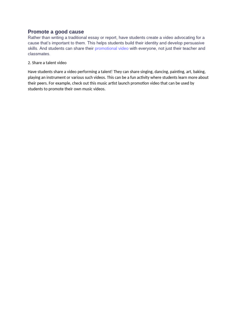 Promote A Good Cause Project | PDF