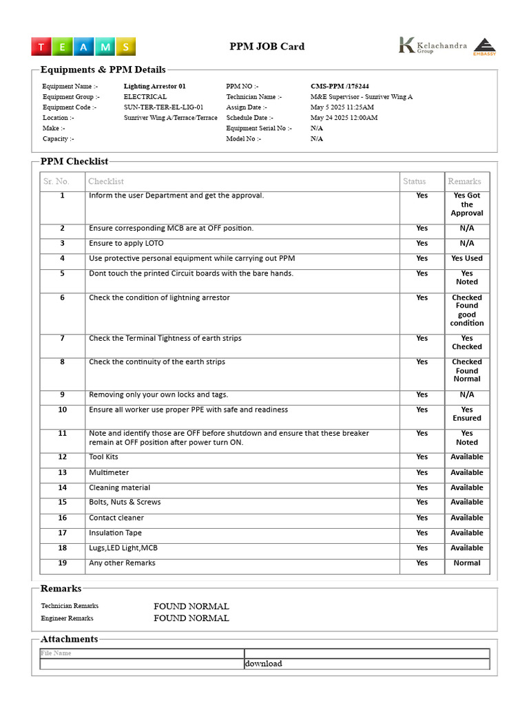 Lighting Arrestor 01 (Wing A) | PDF | Equipment | Electrical Engineering
