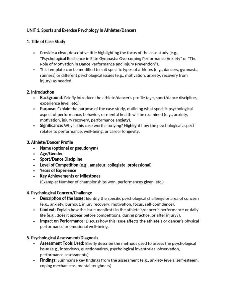 Case Study Template For BPED 19 | PDF | Motivational | Motivation