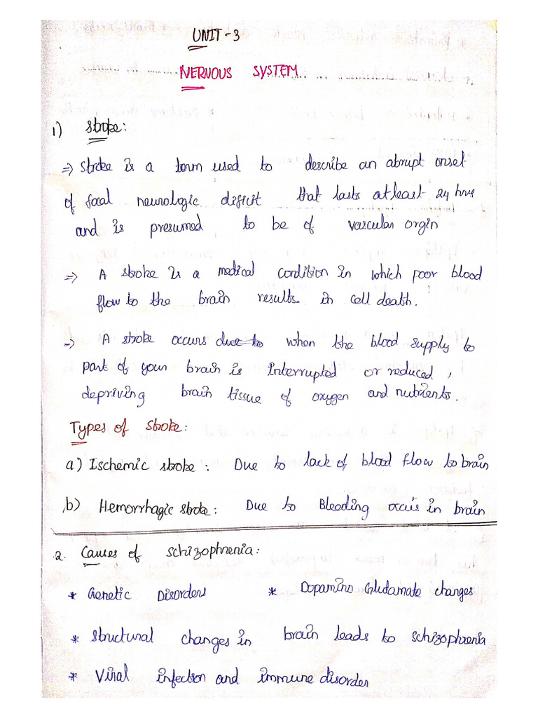 Pathophysiology Unit 3 Two Marks | PDF