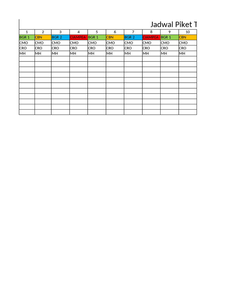 Jadwal Piket | PDF