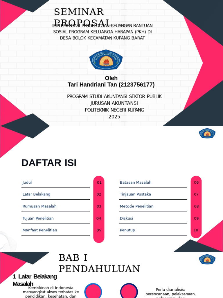 Contoh PPT Ujian Proposal | PDF