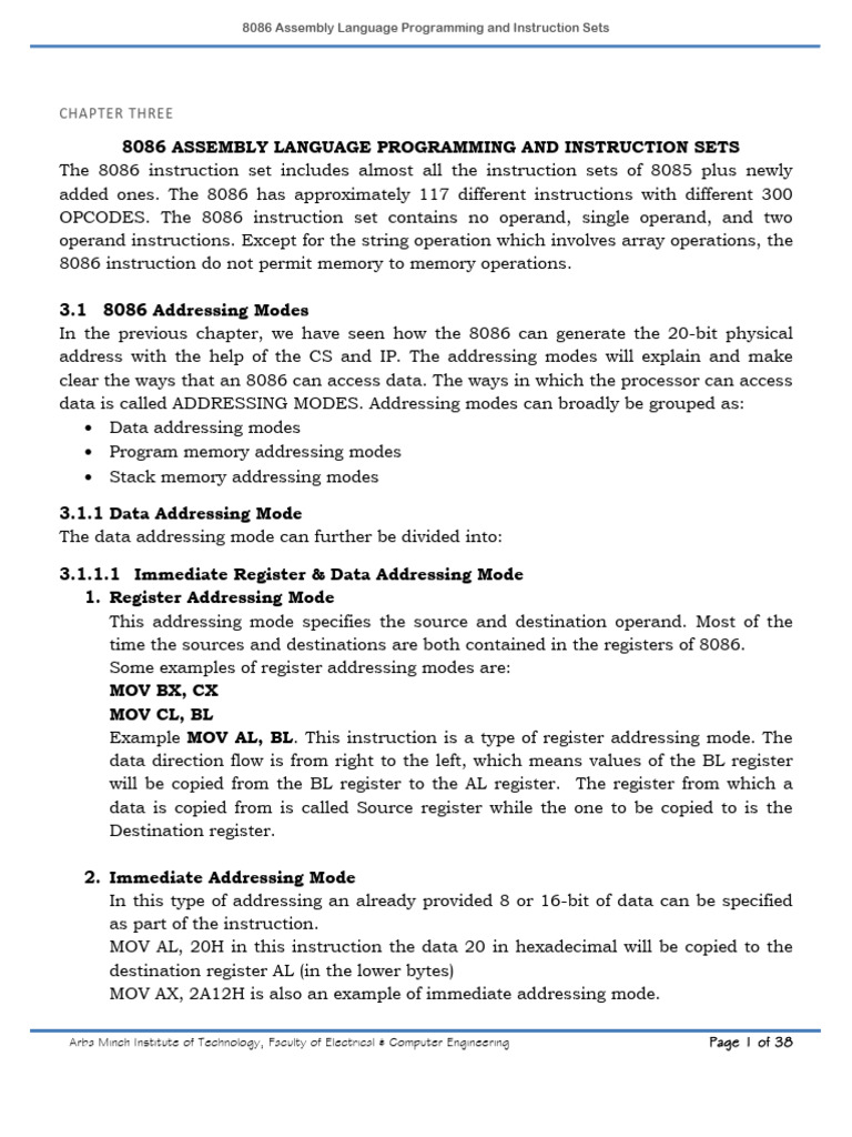 CH-3 | PDF | Binary Coded Decimal | Assembly Language