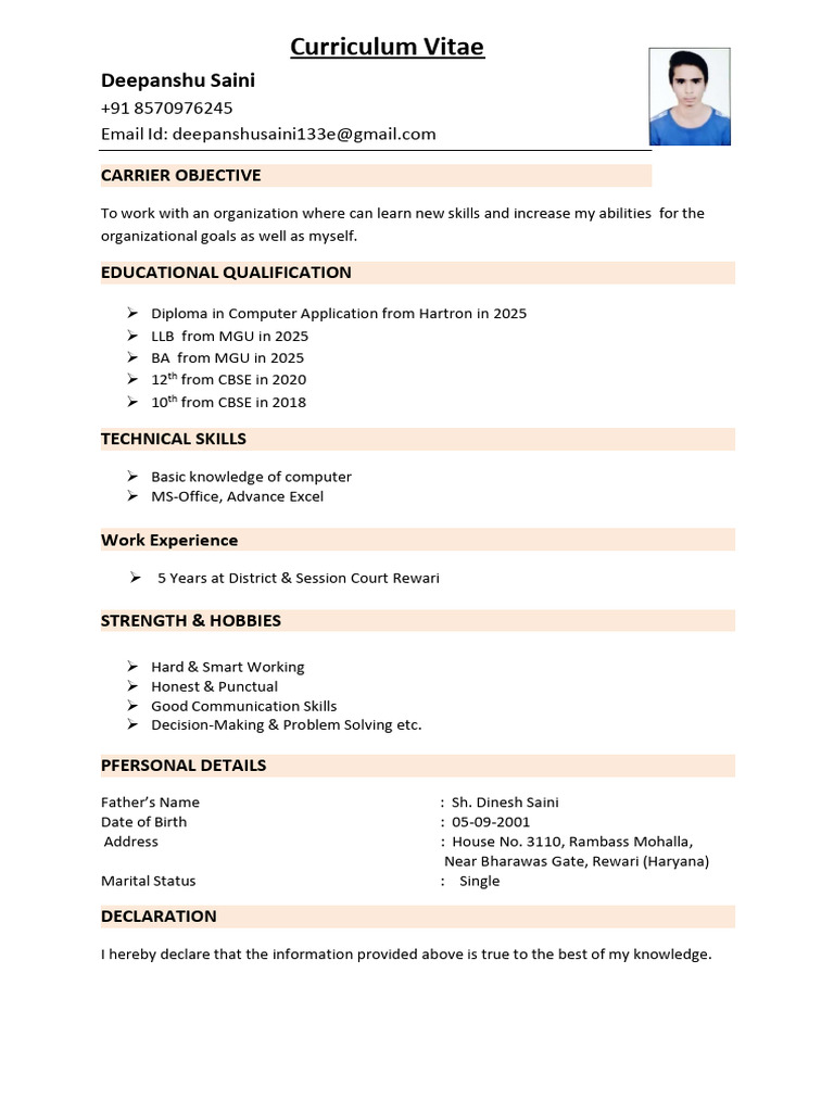 Deepu Resume 5.0 | PDF