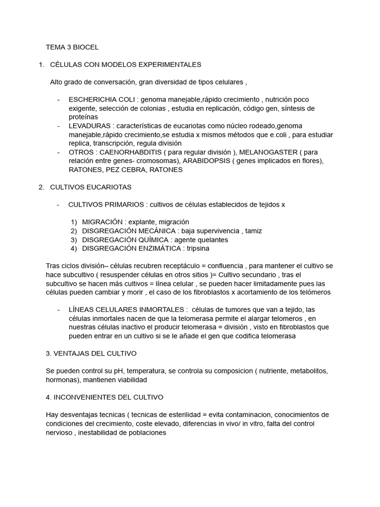 Tema 3 Biocel | PDF | Cultivo de células | Anticuerpo Monoclonal