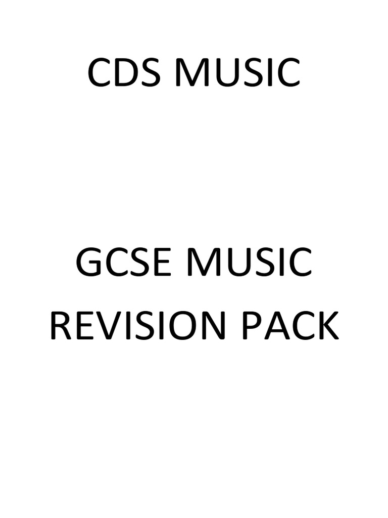 Cds Music Gcse Revision Pack | PDF | Concerto | Orchestras