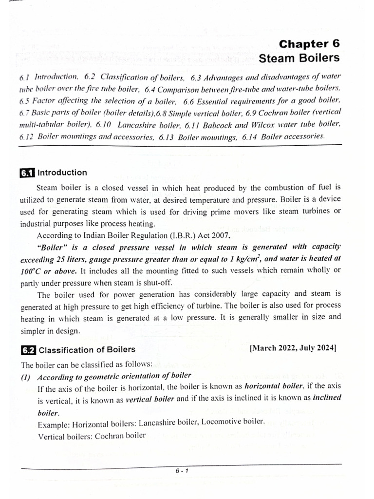Bme CH 6 Steam Boilers | PDF