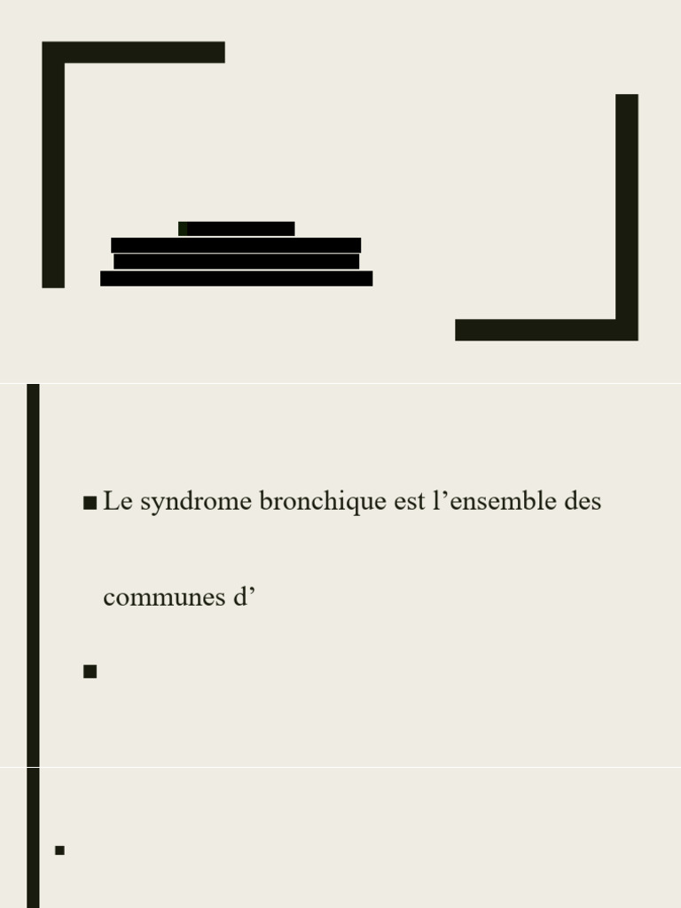 Comprendre le syndrome bronchique | PDF | Poumon | Maladies et troubles