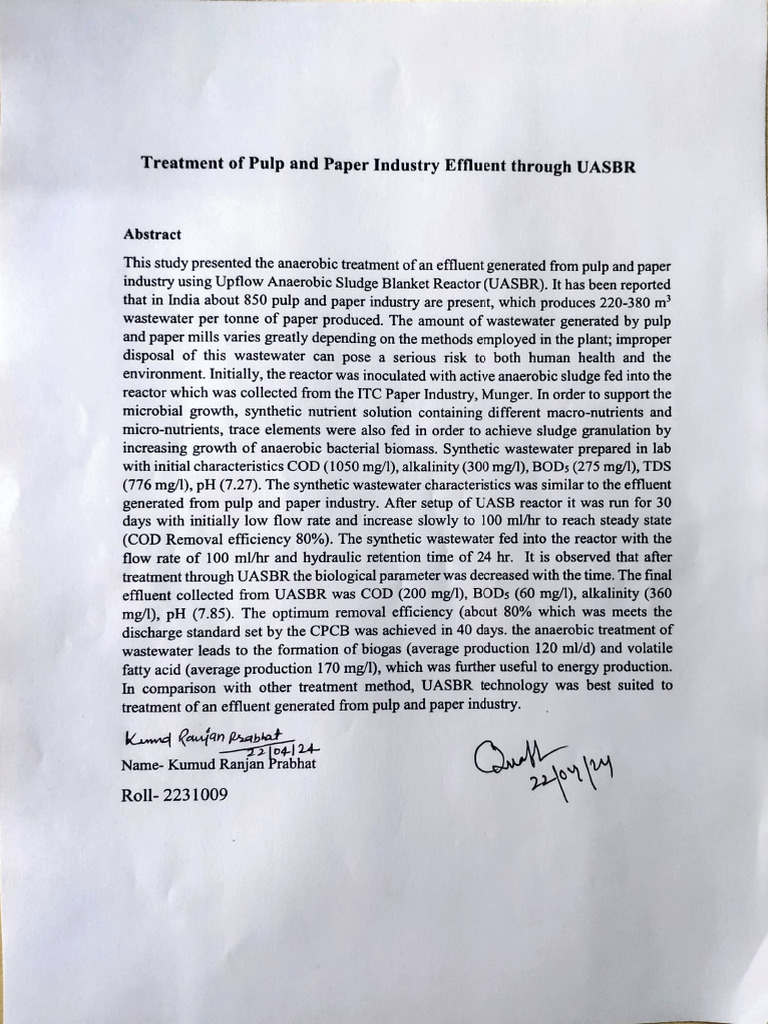 Anaerobic Treatment Abstract | PDF