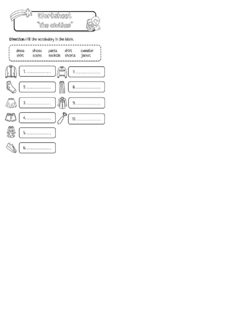 Worksheet Get Dressed | PDF