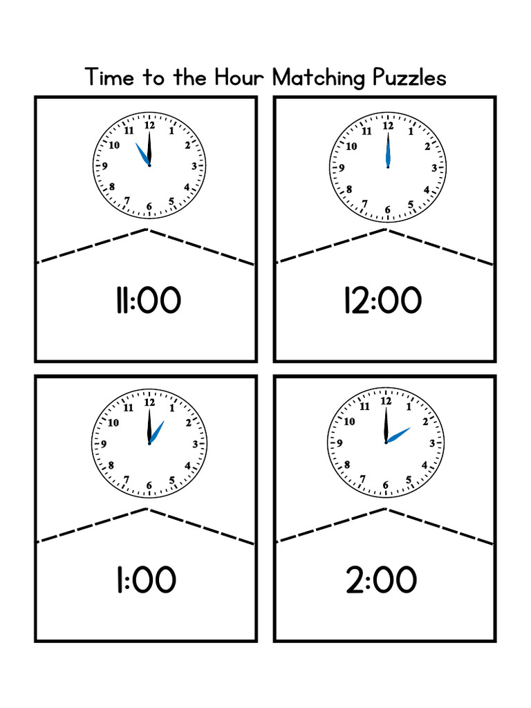 Hour Matching Puzzle | PDF