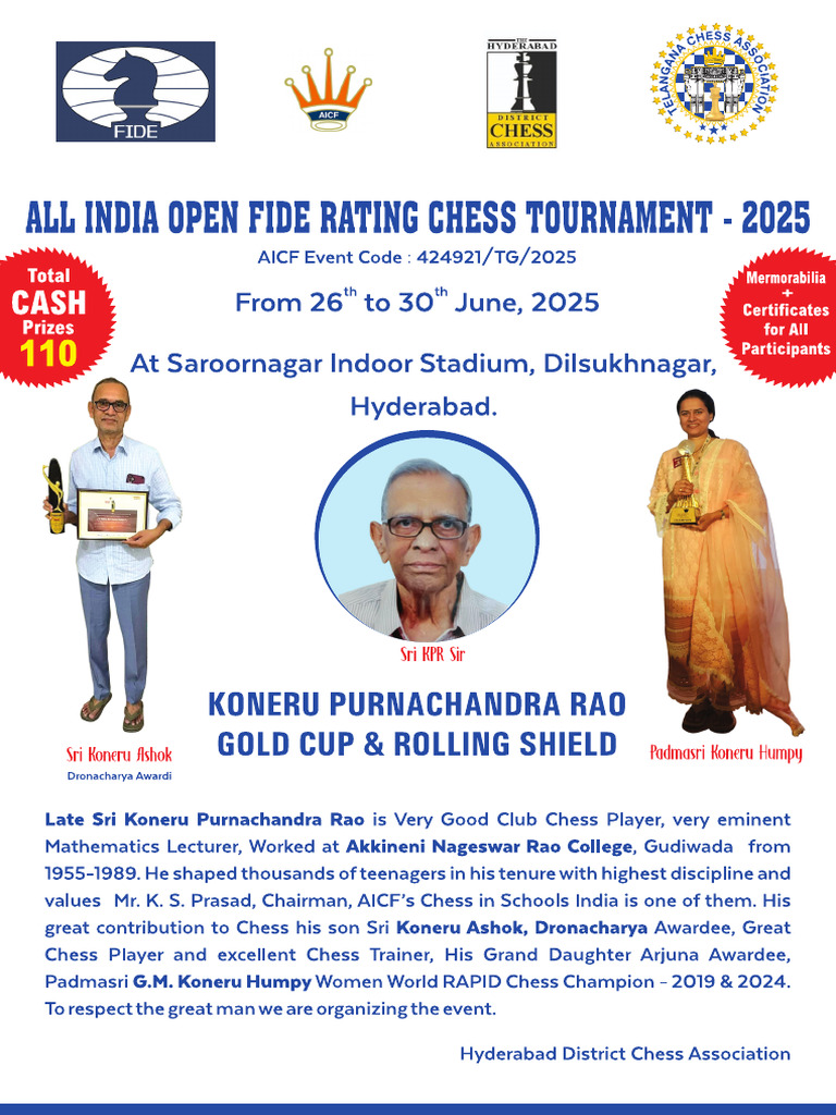 All India Open Fide Rating Chess Tournament - 2025 1 | PDF