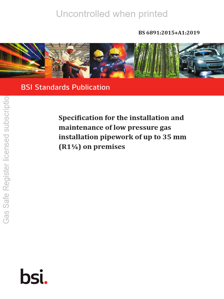 Gas Installation Standards BS 6891:2019 | PDF | Pipe (Fluid Conveyance ...