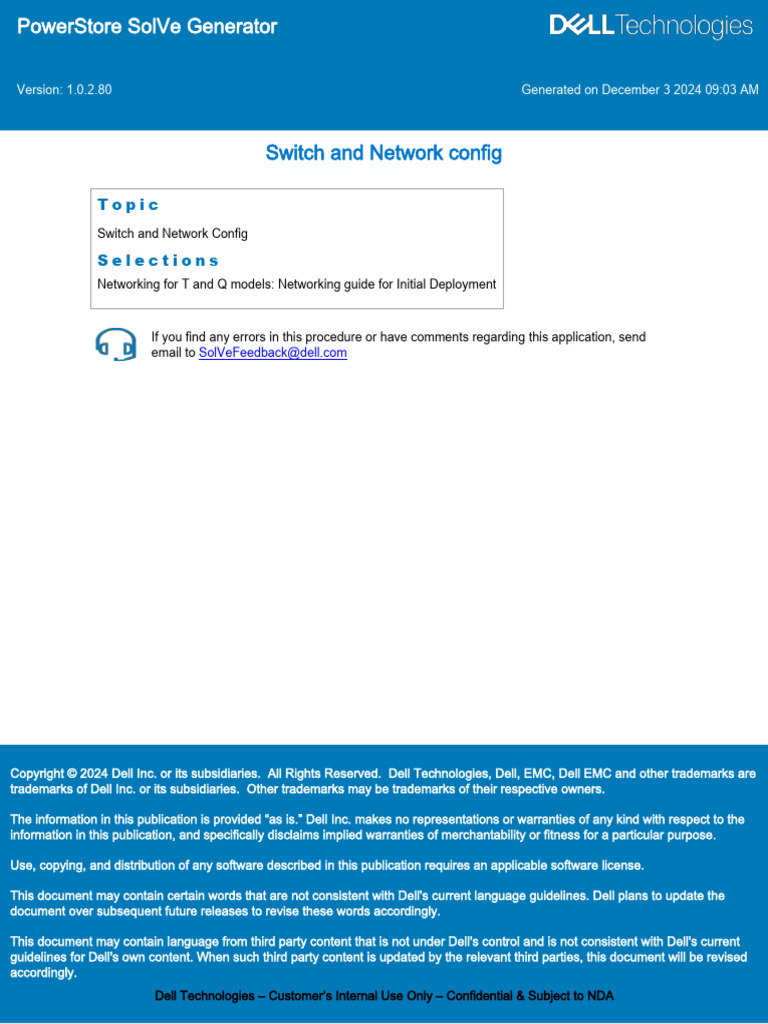 PowerStore - Switch and Network Config-Switch and Network Config | PDF | Ip Address | Computer ...