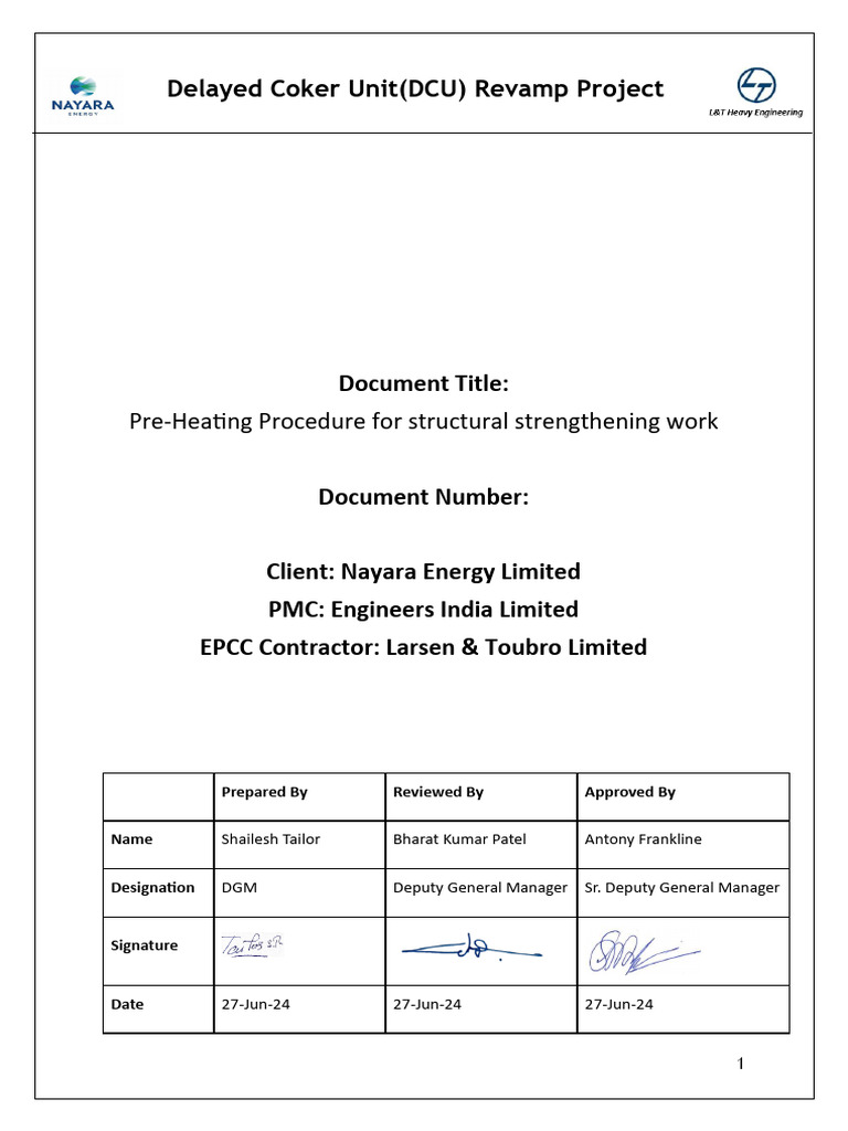 Pre-Heating Procedure - R0 | PDF | Welding | Construction